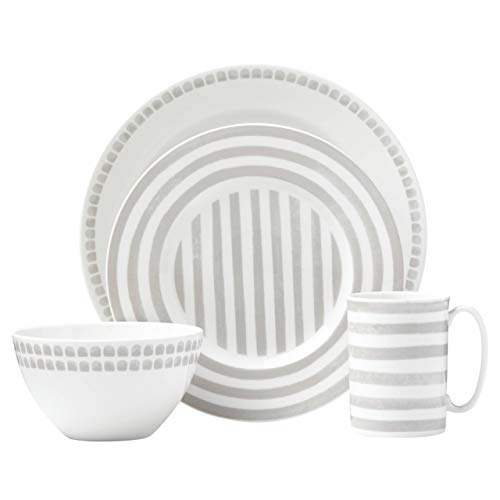 Kate Spade Charlotte Street North 4-Piece Set, 5.50 LB, Taupe/Grey