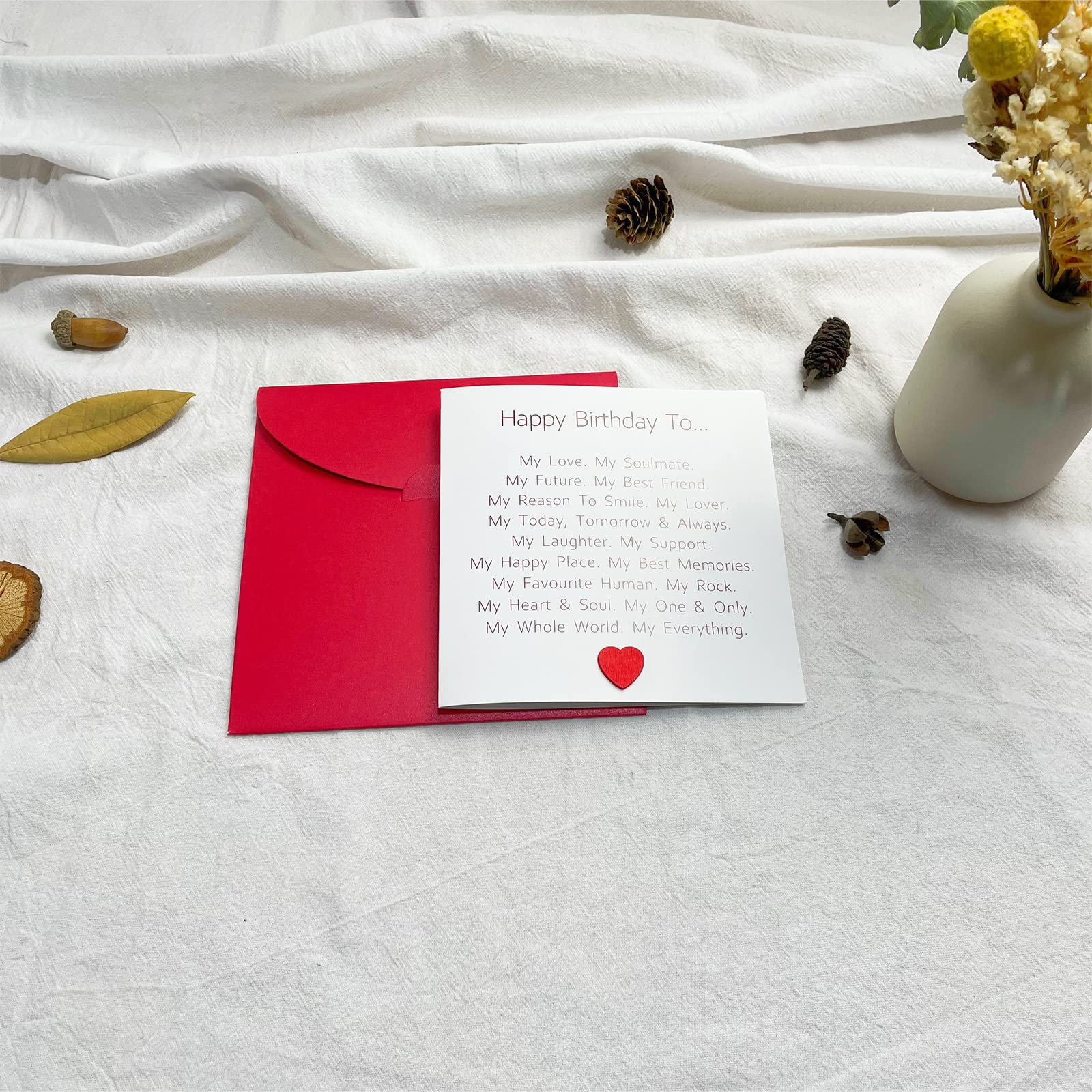 iMakemvel Special Birthday Card for Him Her, Happy Birthday Card for Lover, Happy Birthday to My Everything, With Envelope
