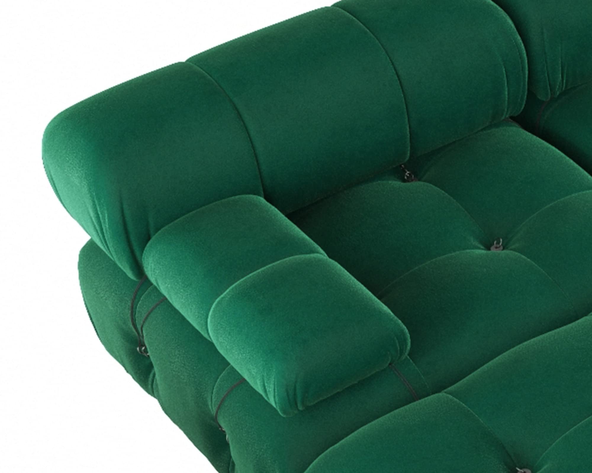 BOKIFOL Sectional Sofa, Modular Sectional Couch with Ottomans- U Shaped Couch for Living Room, 6 Seater Sofa Sets,138"(Green)