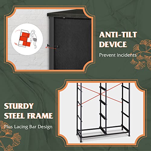 WLIVE 10-Drawer Dresser, Fabric Storage Tower for Bedroom, Hallway, Nursery, Closets, Tall Chest Organizer Unit with Fabric Bins, Steel Frame, Wood Top, Pull Handle, Charcoal Black Wood Grain Print