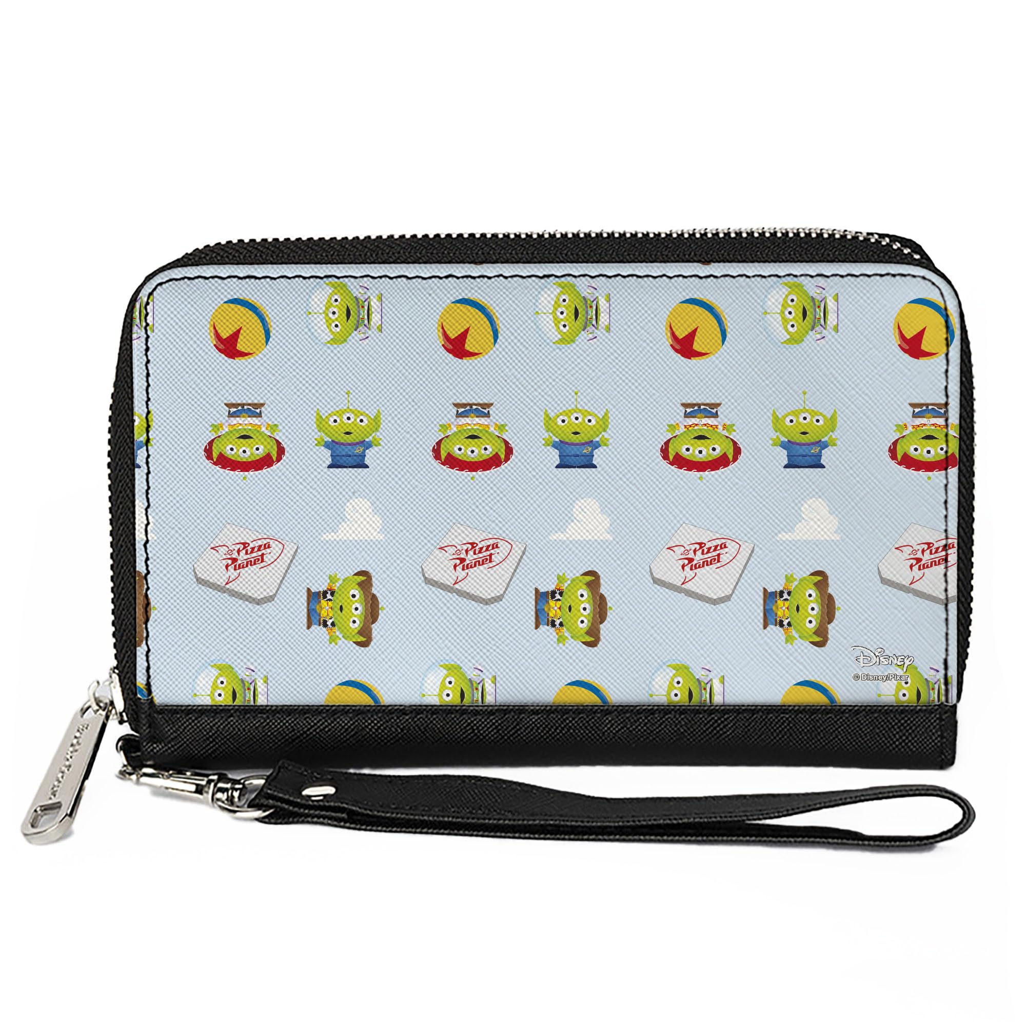 Buckle-Down Women's PU Zip Around Wallet Rectangle-Pixar Studios Collection, 7.5"x4.5"