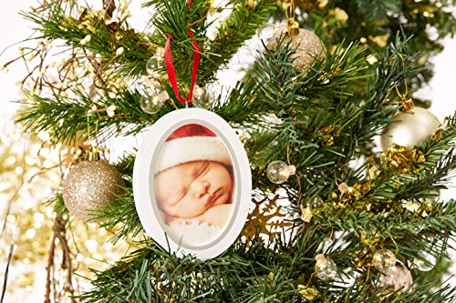 Pearhead Babyprints Double-Sided Christmas Photo Ornament with Clean Touch Ink Pad, Newborn Handprint or Footprint Kit, 2 Sided Baby's 1st Christmas Holiday Keepsake Ornament