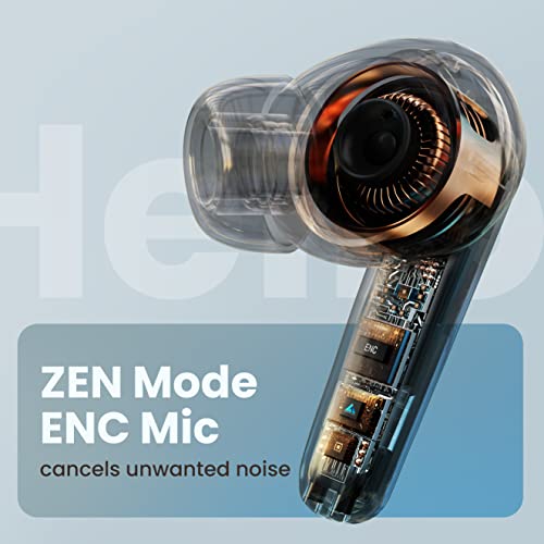 Boult Z35 Earbuds with 32H Playtime, ENC Noise Cancelling mic, Type-C Fast Charging, IPX7 Waterproof 45ms Low Latency Gaming Earbuds Latest Bluetooth 5.3 Wireless Headphones Ear Buds (Graphite Black)