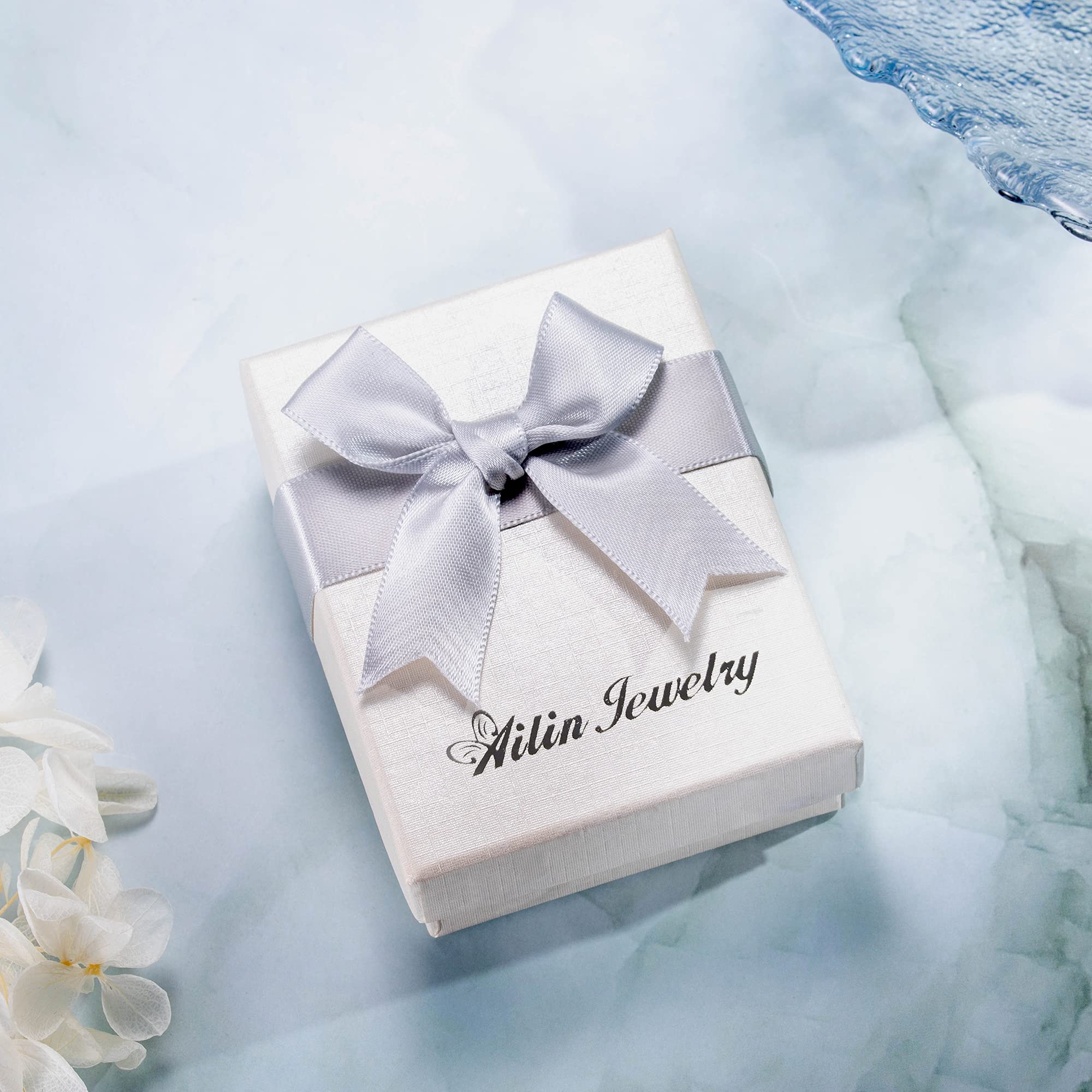 AILIN Custom Stackable Bar Ring For Women 925 Sterling Silver Personalized Stacking Engraved Initial/Year/Name Rings With Birthstone Anniversary Birthday Party Gifts For Her Mom Daughter Girlfriends