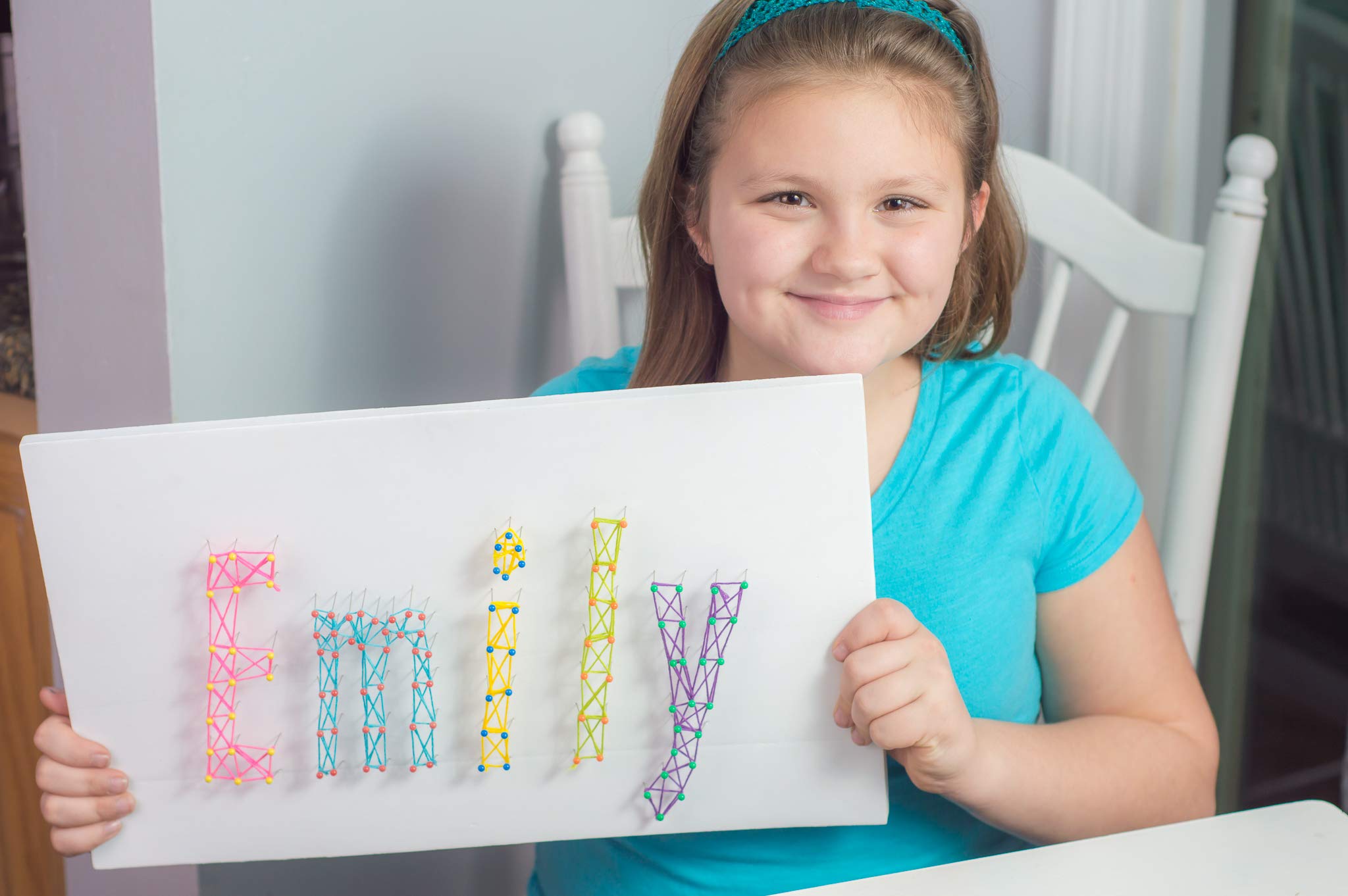 Craft Dreams String Art Kit, String A Name, Includes ABC Templates and Kid Friendly Instructions