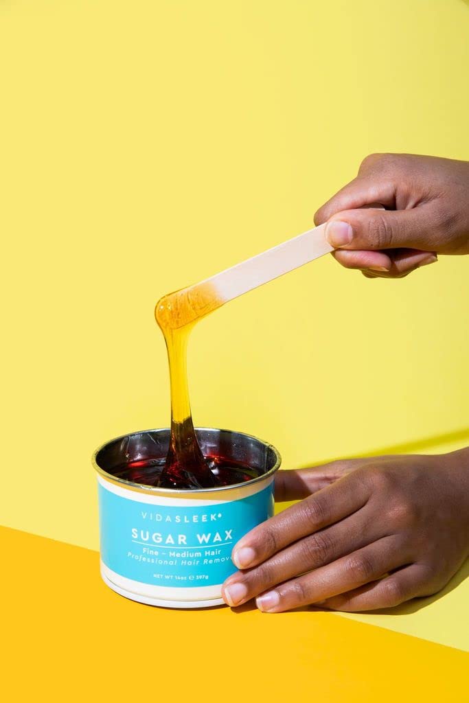 Full Body Hair Removal Sugar Wax For Fine to Medium Hairs - All Natural - Professional Size 14 oz. Tin