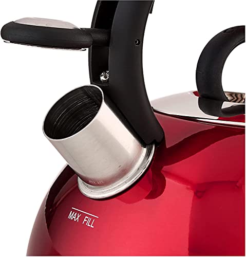 Cuisinart CTK-S17MR Aura 2-Quart Teakettle, Make 2-Quarts of Boiling Water in this Classic Tea Kettle, Metallic Red