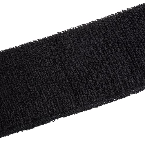 adidas Interval Reversible Terricloth Elastic Headband, Black/White/Aluminum, One Size
