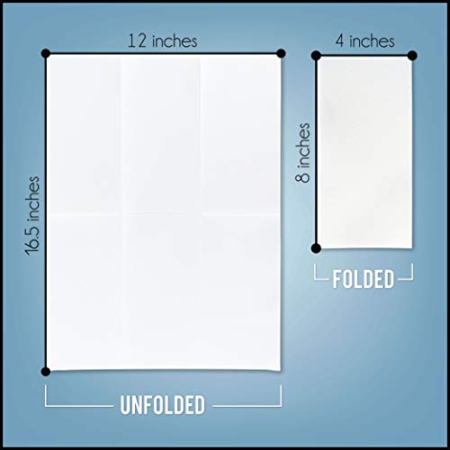 eDayDeal Disposable Cloth-Like Paper Hand Guest Towels - Soft, Absorbent, Air Laid Tissue Paper for Kitchen, Bathroom or Events, White Guest Towel (100)