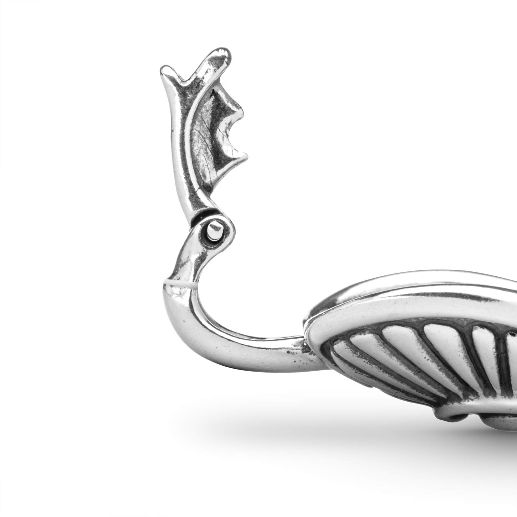 American West Sterling Silver Women's Pendant Enhancer Heart & Sunburst Design