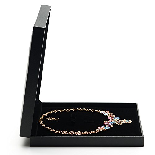 Oirlv Black Jewelry Set Box,Ring/Earrings/Big necklace Gift Case