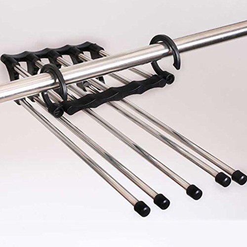 OKOKMALL US--Space Saver Hangers Organizer Pant Trouser Stand Rack Magic Hanger 5 In 1 New