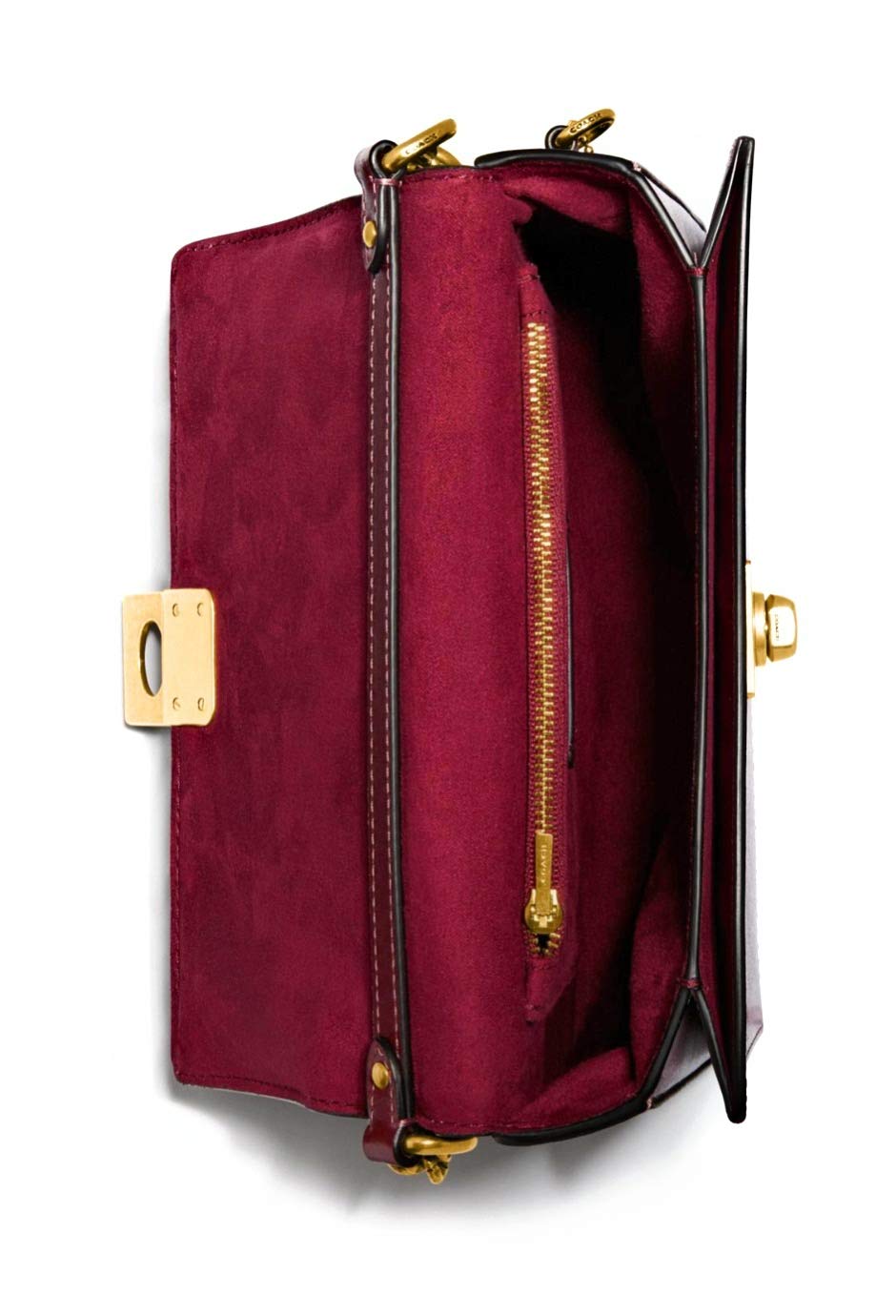 Coach Womens Hutton Shoulder Bag With Weaving Wine Multi