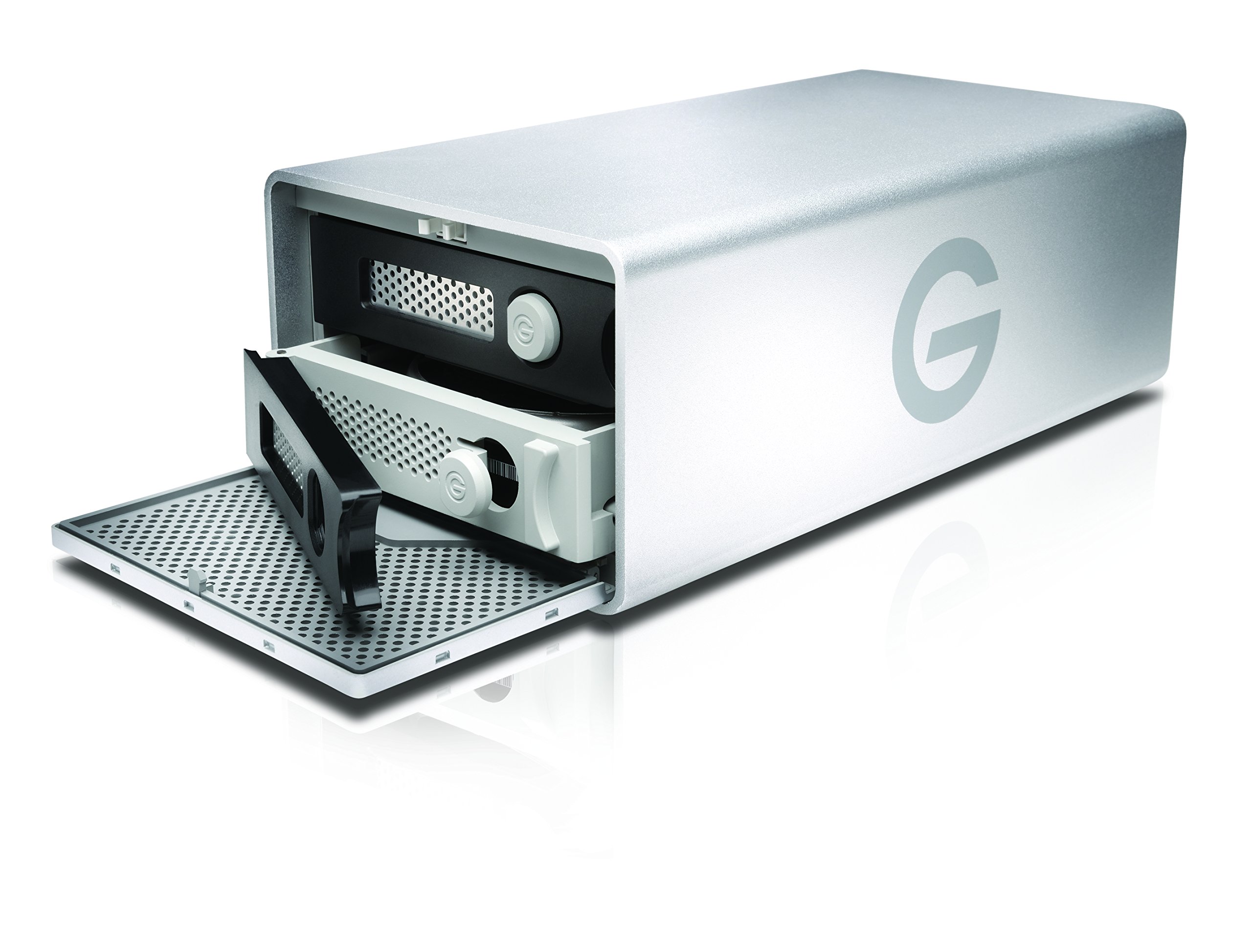 G-Technology 24TB G-Raid with Thunderbolt 3, USB-C (USB 3.1 Gen 2), and HDMI,-Removable Dual-Drive Storage System, Silver β 0G05768-1