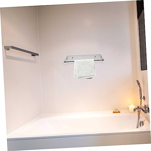 DOITOOL 5pcs and Single Holder Towel Rack Shelf Plastic Toilet Racks Mount Dispenser Organizer Wall Steel Gold Stainless Wrap with Cm Rod Metal Screws Hangers Kitchen for Mounted Bar