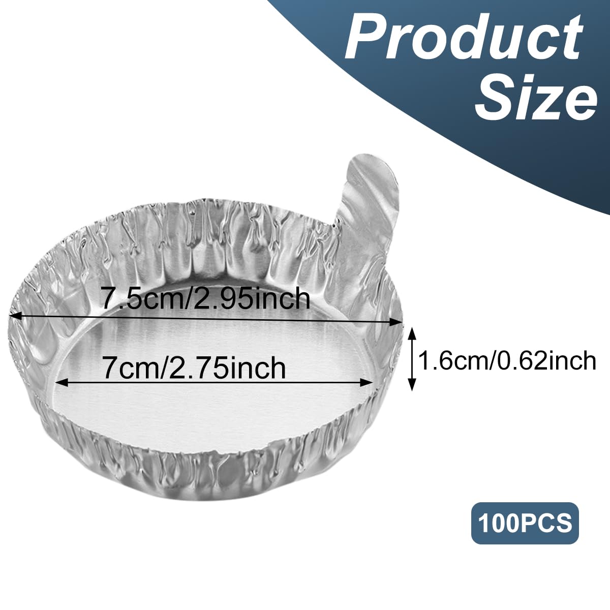 Cunguv Aluminum Weigh Boats Aluminum Foil Weighing Dish Plate Trays Large 100 Pieces