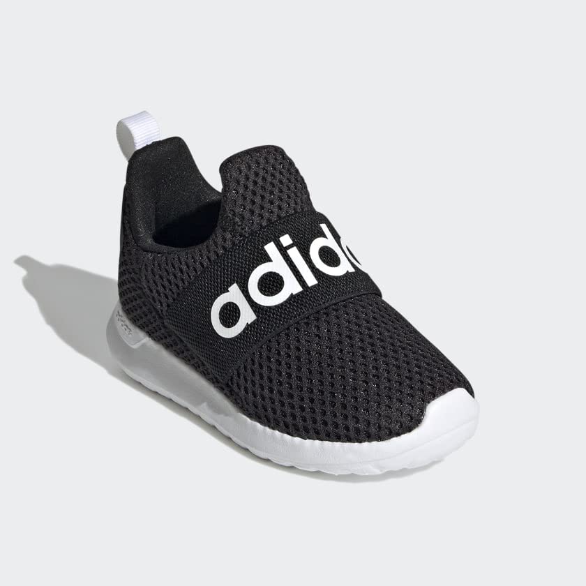 adidas Lite Racer Adapt 4.0 Running Shoes, Black/Black/White, 6.5 US Unisex Big Kid