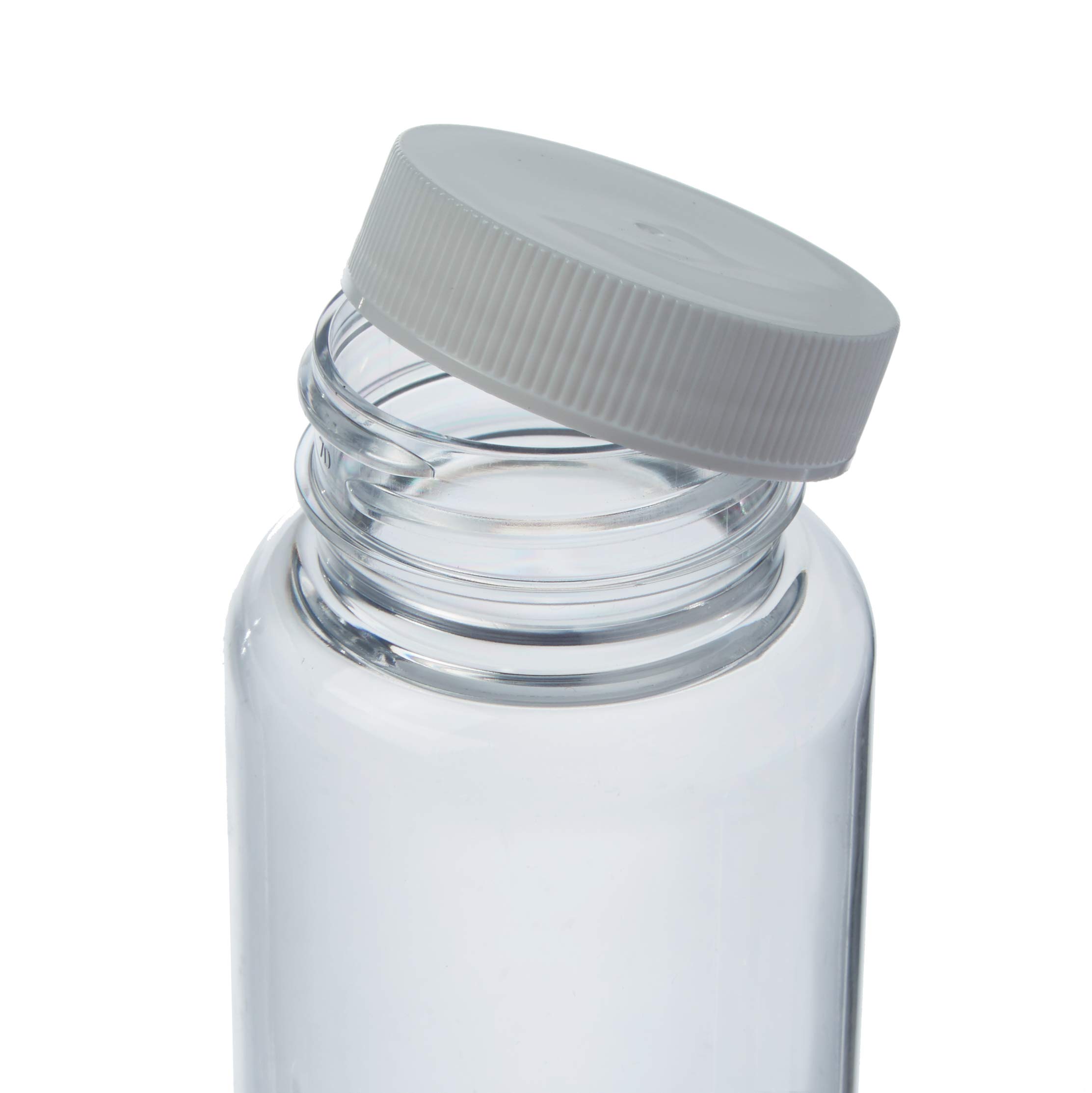 Hudson Exchange 120mL (4OZ) Packer Bottle with Cap, PET, Clear, 6 Pack