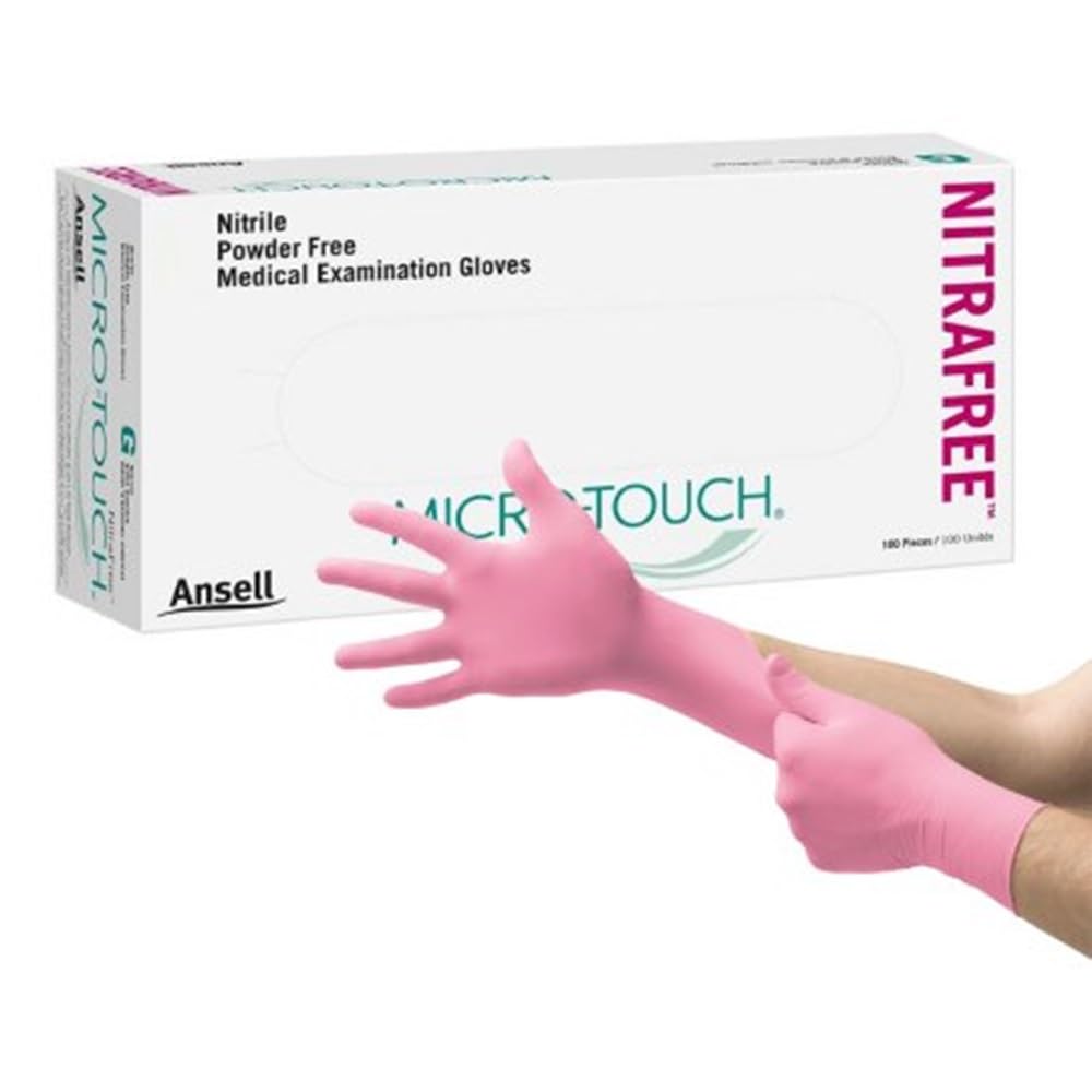 Ansell Perry 6034512 Microtouch NitraFree Gloves Medium 100/Bx