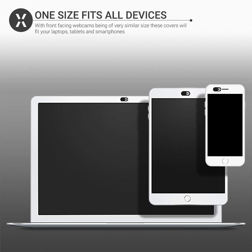Olixar Google Pixel Slate Camera Cover - Webcam Cover - Privacy Slide - Compatible Laptop, Tablets & Smartphones Anti Hack - 3 Pack