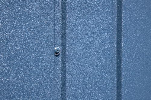 Arrow Shed Elite 14' x 16' Outdoor Lockable Gable Roof Steel Storage Shed Building, Blue Grey