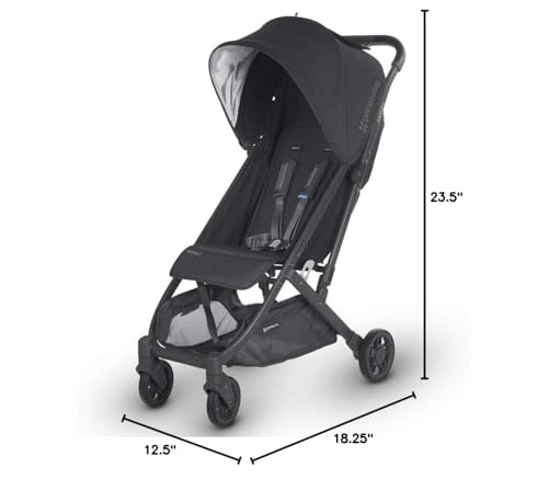 MINU Stroller - Jake (Black Melange/Carbon/Black Leather)