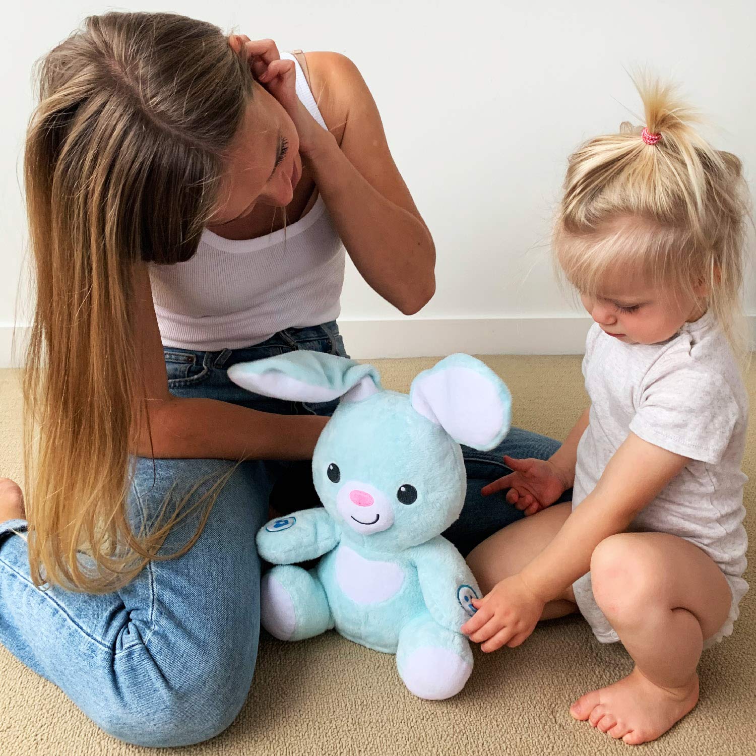 Bunny Stuffed Animal - Interactive Soft Plush Peekaboo Bunny, 16 inches Tall. Peek a Boo Animal Toy. for Ages 6 Months to 5 Year Old