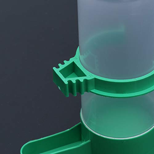 DOITOOL Parakeet Feeder 5PCS Bird Water Feeder- Reusable Bird Water Dispenser for Cage- Small Automatic Bird Feeder for Sparrow Chicken Parrots Quail Budgie Cockatiel Clear Container