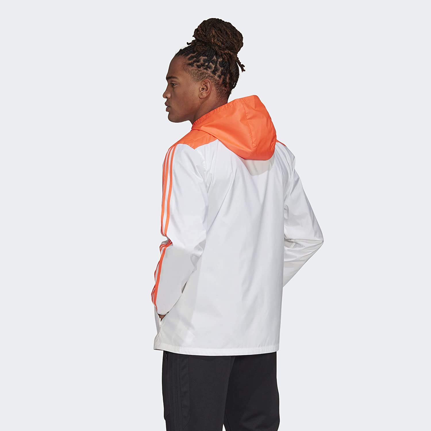 adidas Adidas Football Soccer Tiro Windbreaker Men, White/Solar Red, Medium