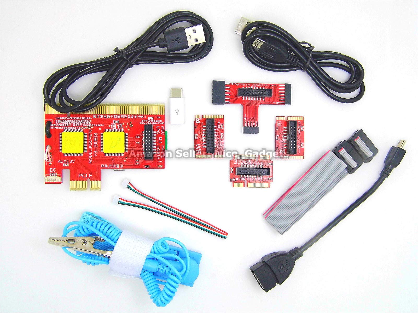 Lingvetron New V8 PCIe USB Post Test Card Motherboard Diagnostic Tester Kit Unique USB Diagnosis for PC Laptop Server All in One Mini PC Mac Android Phone Tablet Computer Analyzer Multi Ports Support