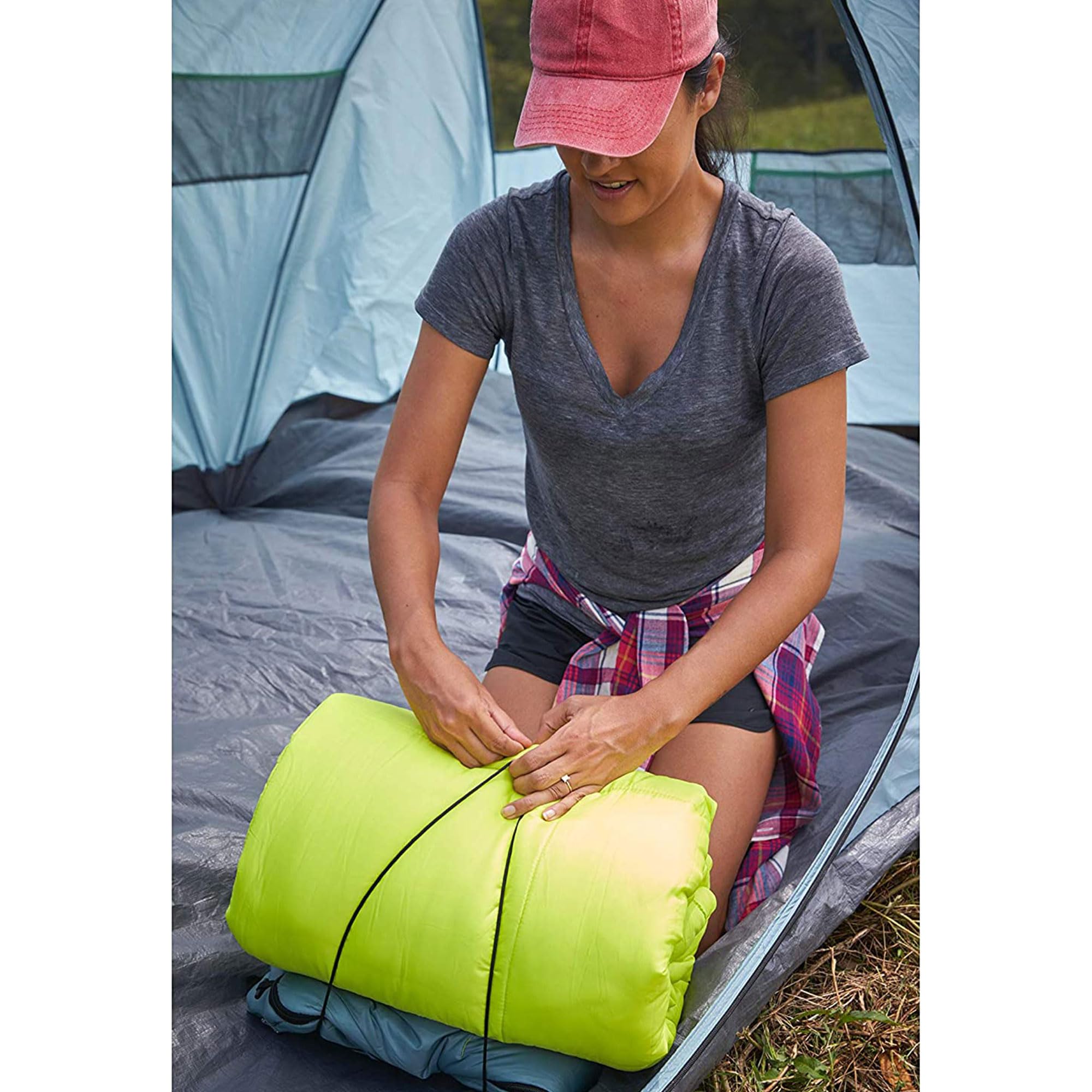 Coleman Kompact Sleeping Bag, Indoor/Outdoor Lightweight Sleeping Bag for Adults, 20°F/30°F/40°F Options for Camping, Hiking, Backpacking with Included Compression Sack; Big & Tall