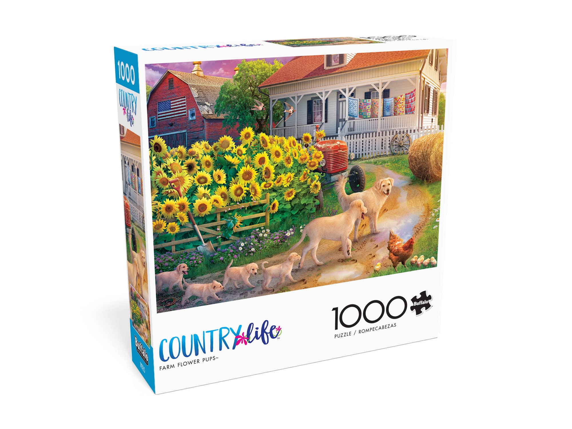 Buffalo Games - Farm Flower Pups - 1000 Piece Jigsaw Puzzle