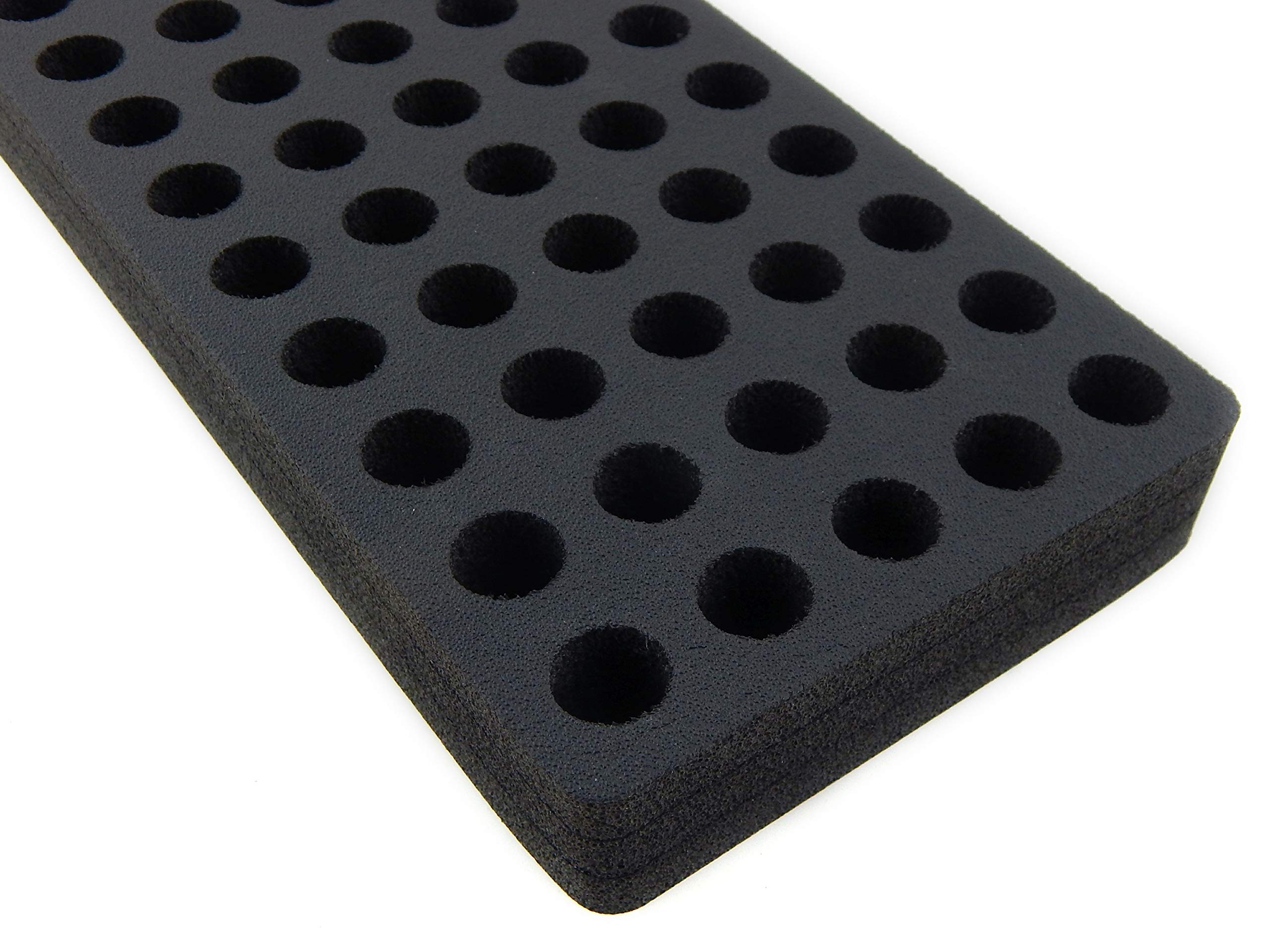 Polar Whale 2 HPLC 4ml Vial Racks Black Foam Storage Rack Organizer Stand Transport Holds 50 Vials Each Fits up to 15mm Diameter Vials