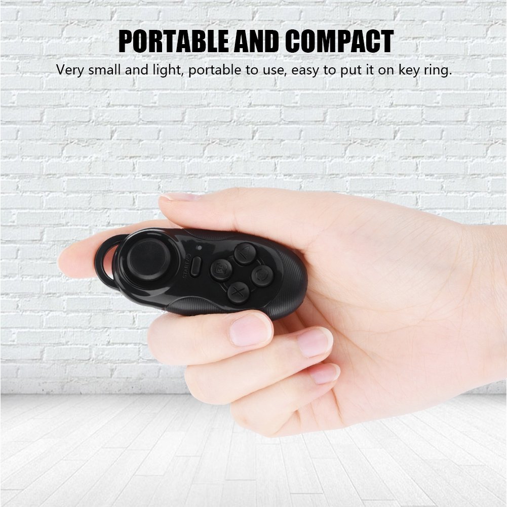 Anki Remote One Hand Bluetooth Controller Android Mini VR Remote Controller Gamepad Selfie Timer Joystick Remote Control Mini Wireless Bluetooth Game Controller For Android Iphone Ipad