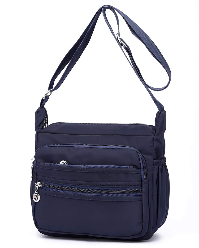 Collsants Small Nylon Crossbody Bag for Women Everyday Purse Travel Shoulder Bag Multi Pocket