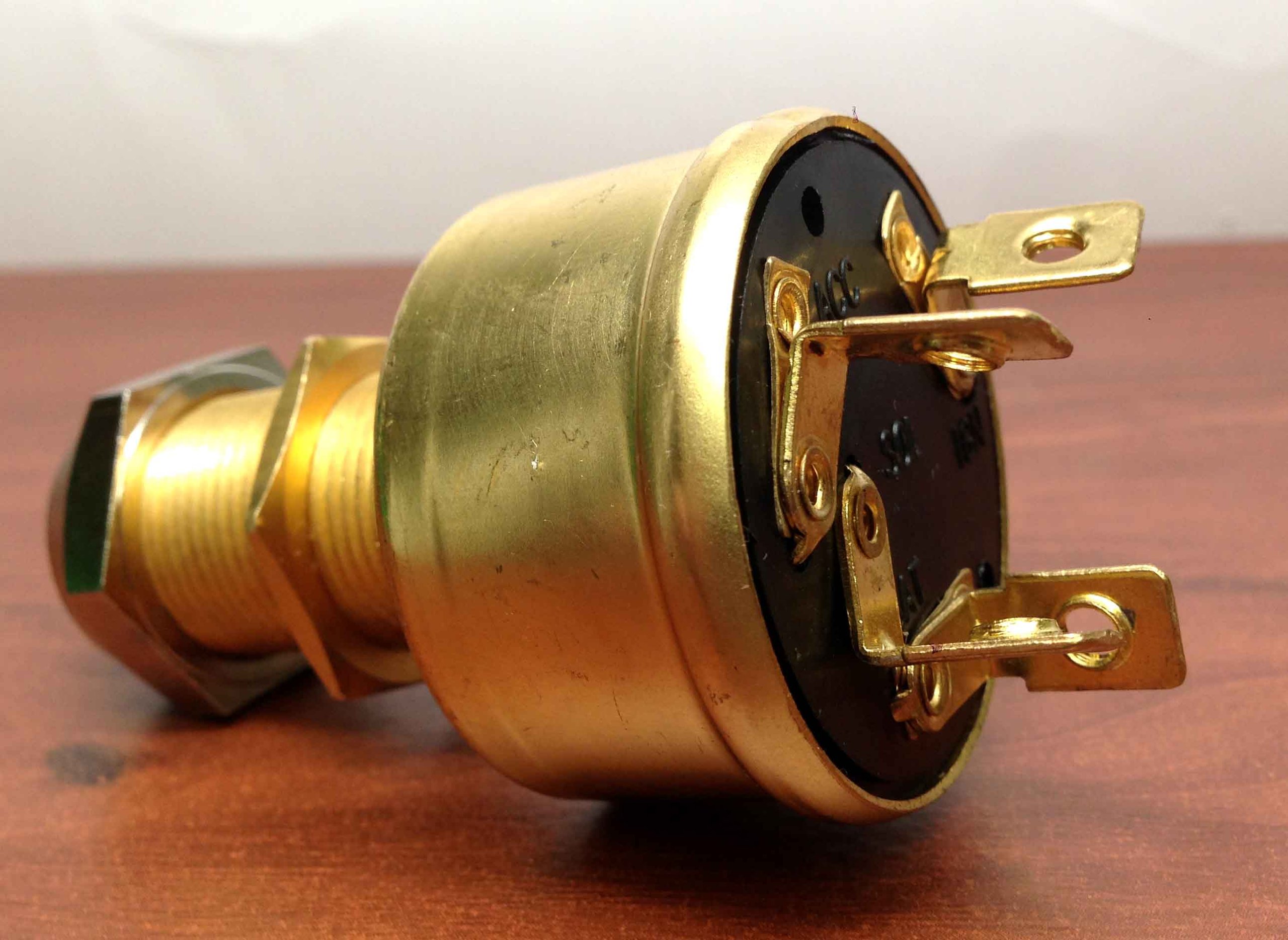 MARINE BRASS IGNITION STARTER SWITCH 4 TERMINALS 3 POSITIONS HEAVY DUTY OFF ON