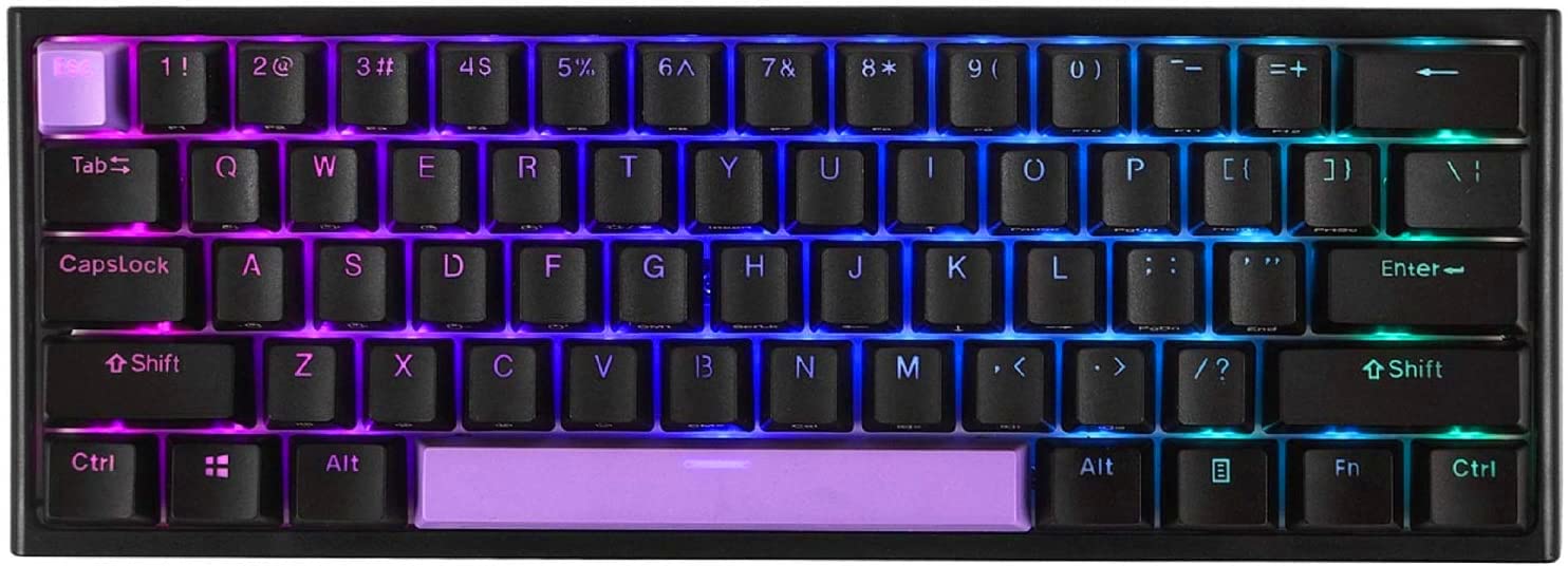 AkkoXDucky BOYI 60% Mechanical Gaming Keyboard,BOYI 61 Mini RGB Cherry MX Switch PBT Keycap 60% RGB Mechanical Gaming Keyboard (Black Color, Cherry MX Red Switch)
