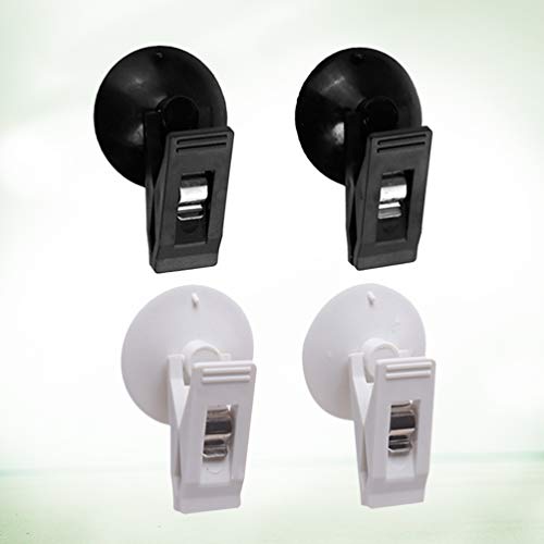 Wakauto 4PCS Suction Cup Clips Plastic Advertising Pop Display Cards Holder Curtain Clamp Storage for Car Auto