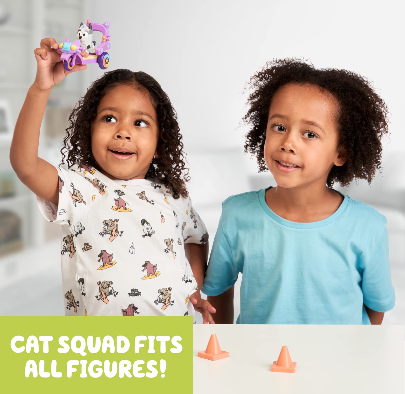 Bluey - Muffin's Cat Squad Bike with 2.5" Muffin Figure, Multicolor (17131)
