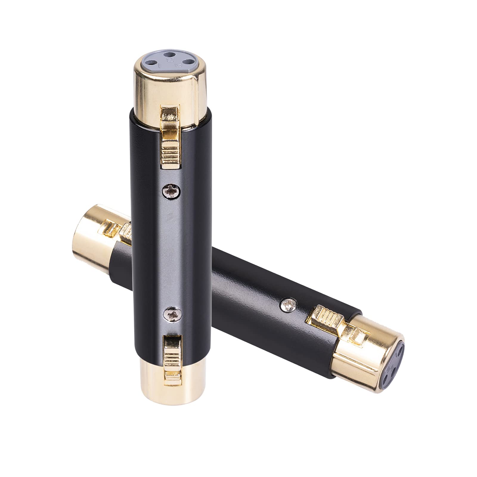 ANLINKSHINE XLR Female to Female Adapter, XLR 3-Pin Gender Changer Line Adapter for Microphone (2 Pack)