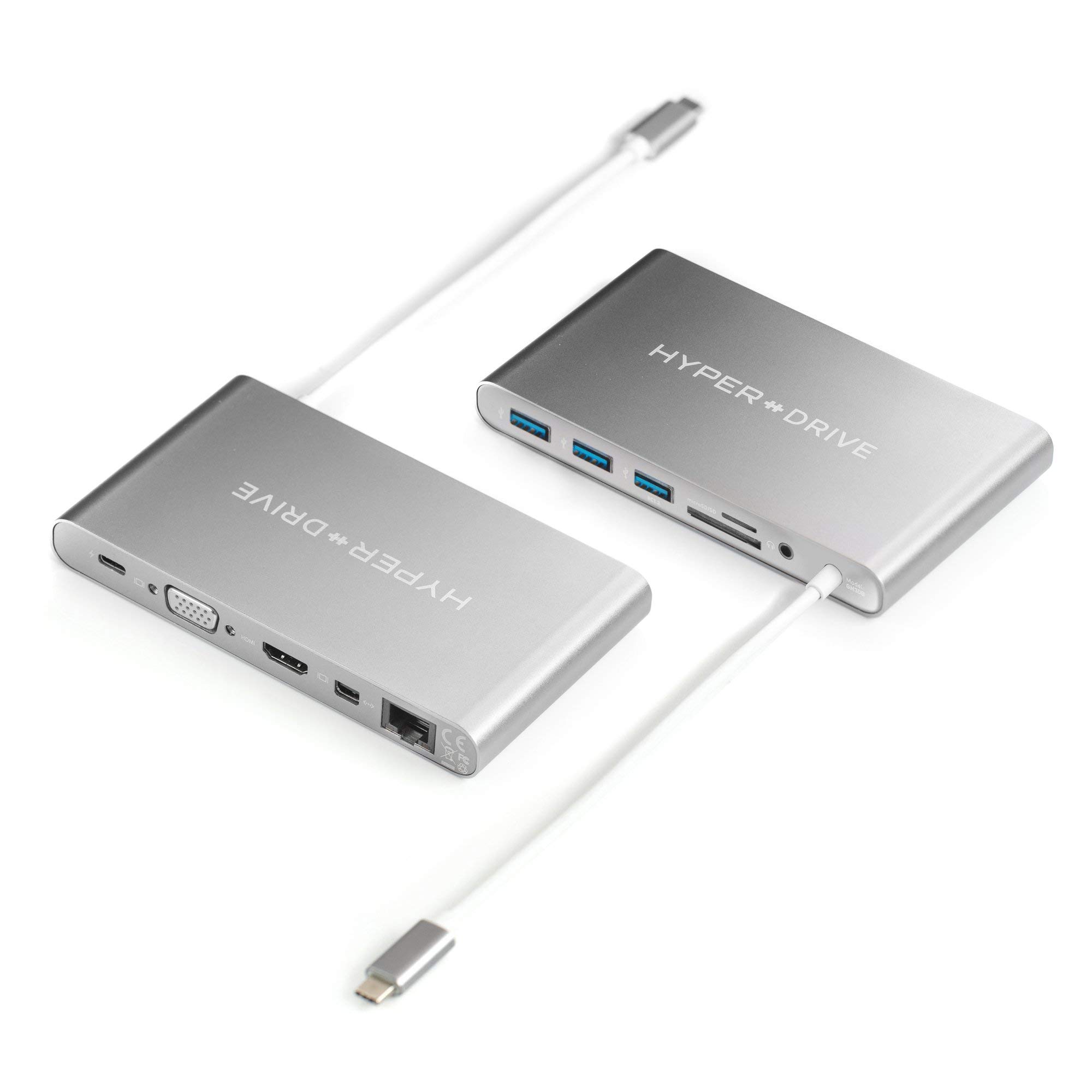 HyperDrive Ultimate 11-in-1 USB C Hub - Type-C Adapter for MacBook Pro/PC, USB-C Devices, HyperDrive USB C Hub w/PD Charging, 5Gbps Data, 4K HDMI, 3xUSB 3.1, VGA, Ethernet Docking Station