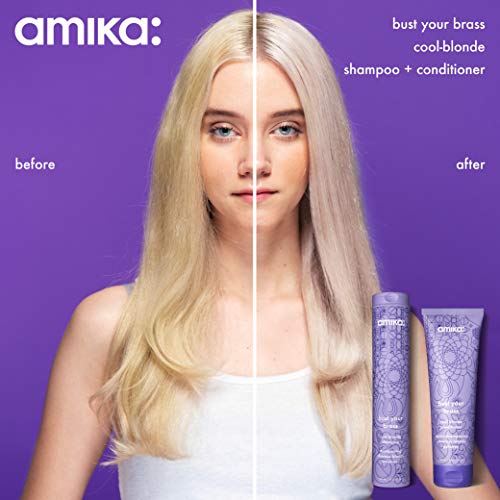 amika Bust Your Brass Cool Blonde Conditioner, 33.8 Fl oz (Pack of 1)