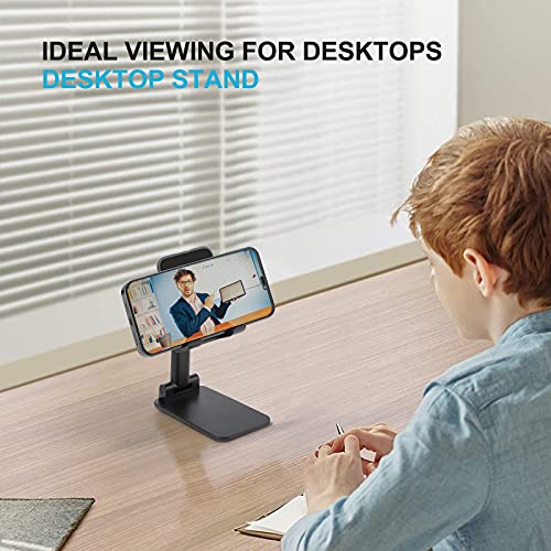 Bright Red Hearts Cell Phone Stand Foldable Adjustable Cellphone Holder Desktop Dock Compatible with iPhone Switch Tablets (4-13")