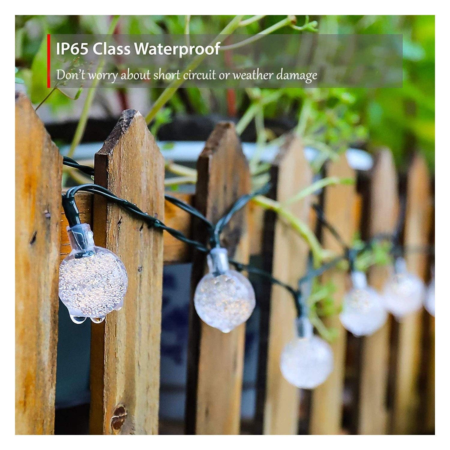 Solar String Lights Solar Fairy Lights Outdoor Waterproof, 50LED Solar Garden Lights, 8 Mode 7M/24Ft Indoor/Outdoor Solar String Lights for Garden Patio Yard Home Christmas Parties Wedding(Multi-Colou