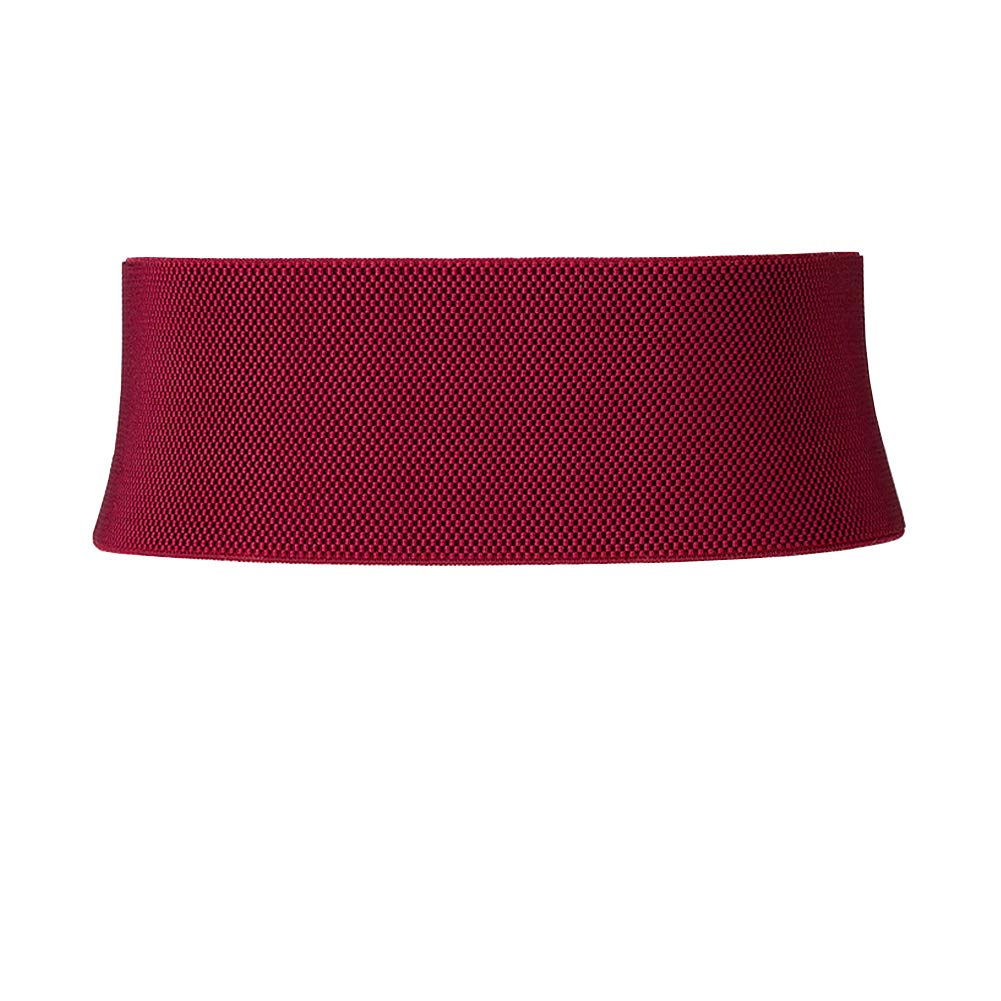 Aecibzo Women's Wide Elastic Waist Belt Waistband Plus Stretchy Cinch Belts (Fit waist 27"-33.5", Red)