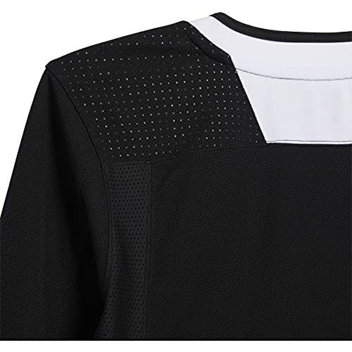 adidas Boys' 3-Stripes Practice Jersey, Black/White, Large/X-Large