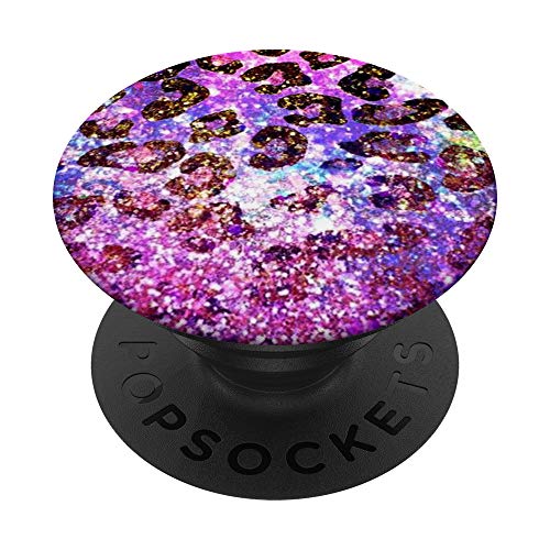 Cute Leopard Print Pink Purple Pattern Fashion Design PopSockets PopGrip: Swappable Grip for Phones & Tablets