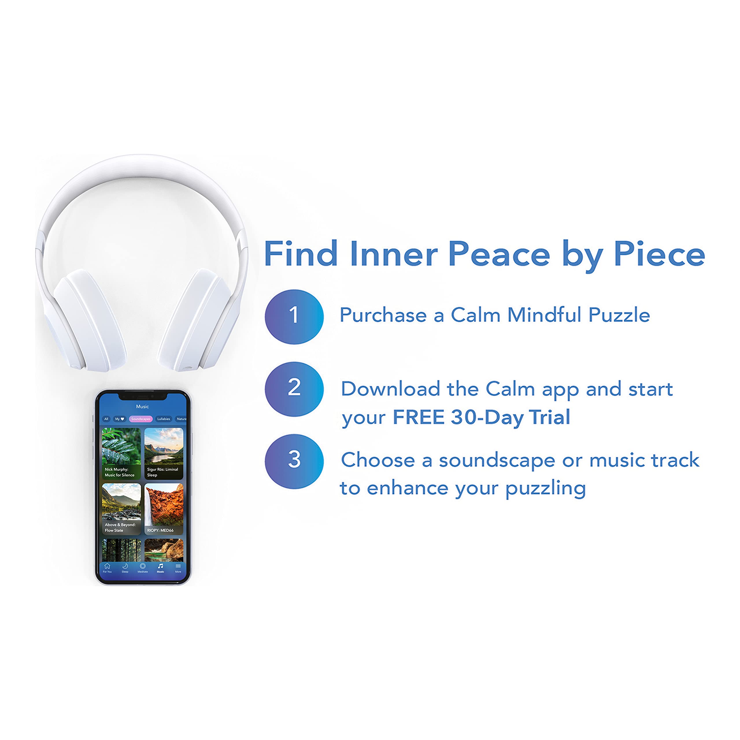 Spin Master 300-Piece Calm Jigsaw Puzzle for Relaxation, Stress Relief, and Mood Elevation, for Adults and Kids Ages 8 and up, You Belong Here