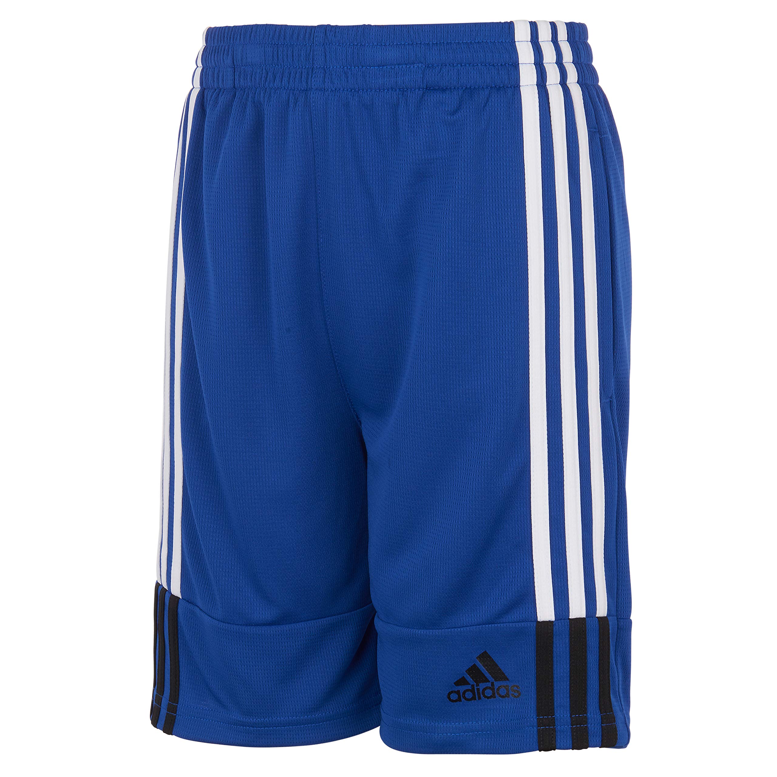 adidas Boys' Clashing 3-Stripes Shorts, Team Royal Blue, Small (8)