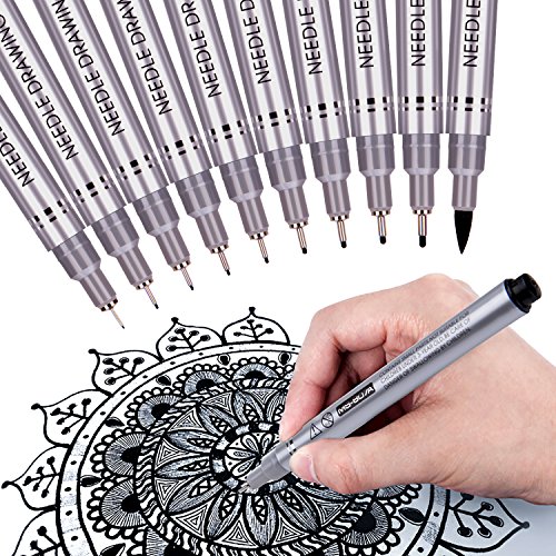MISULOVE Fine Point Multi-Liner Pens - 10 Pack Set, Ideal for Anime Sketching, Bible Journaling, and Fine Line Drawing for Versatile Artistic Applications